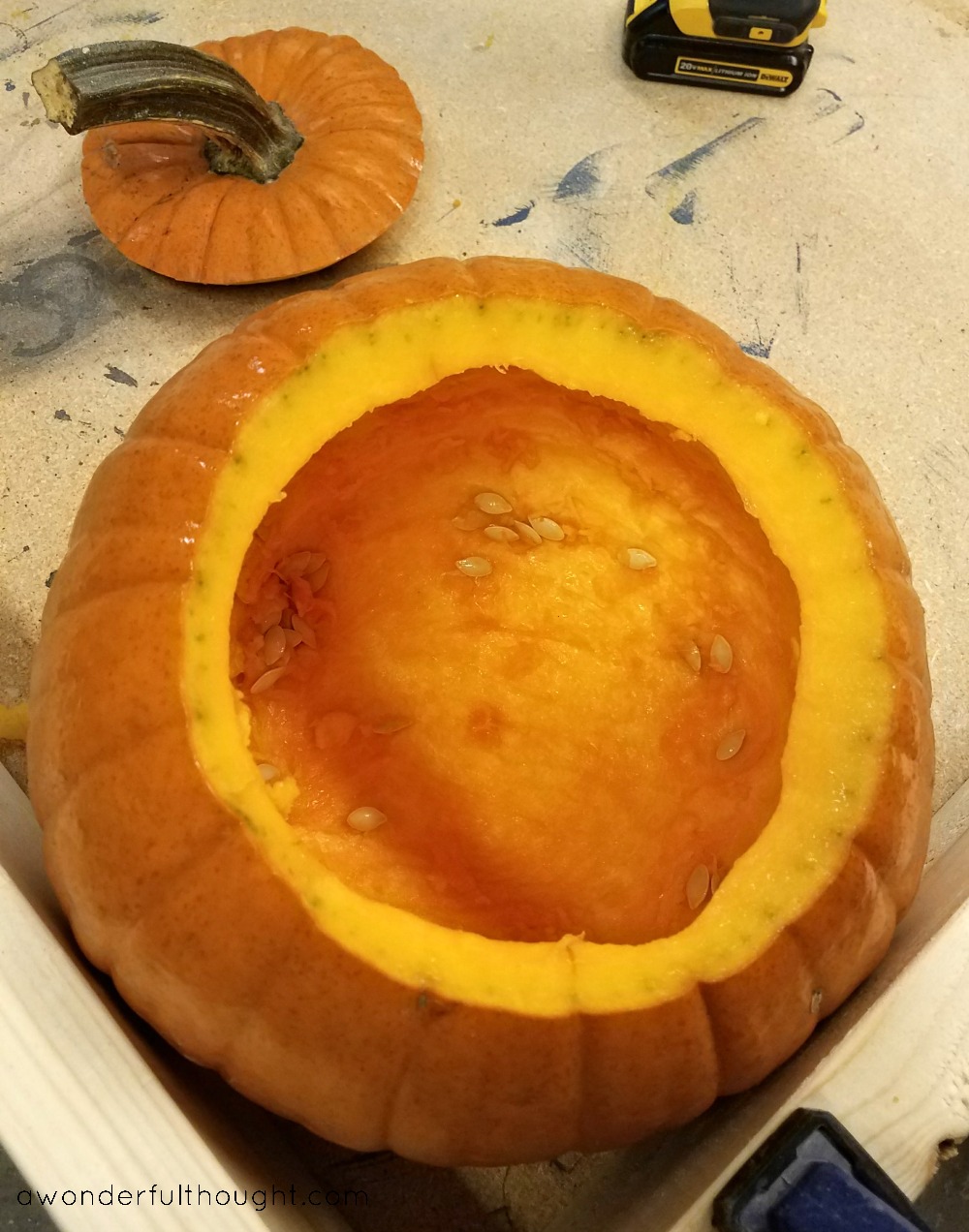 How to clean out a pumpkin in 2 minutes! - A Wonderful Thought