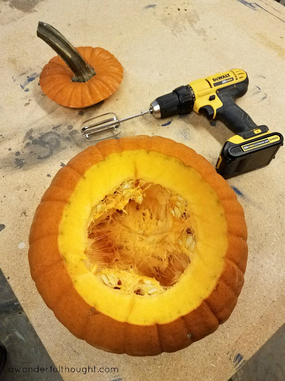 How to clean out a pumpkin in 2 minutes! - A Wonderful Thought