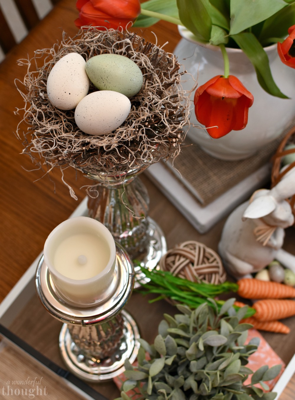 Simple Easter Vignette - A Wonderful Thought