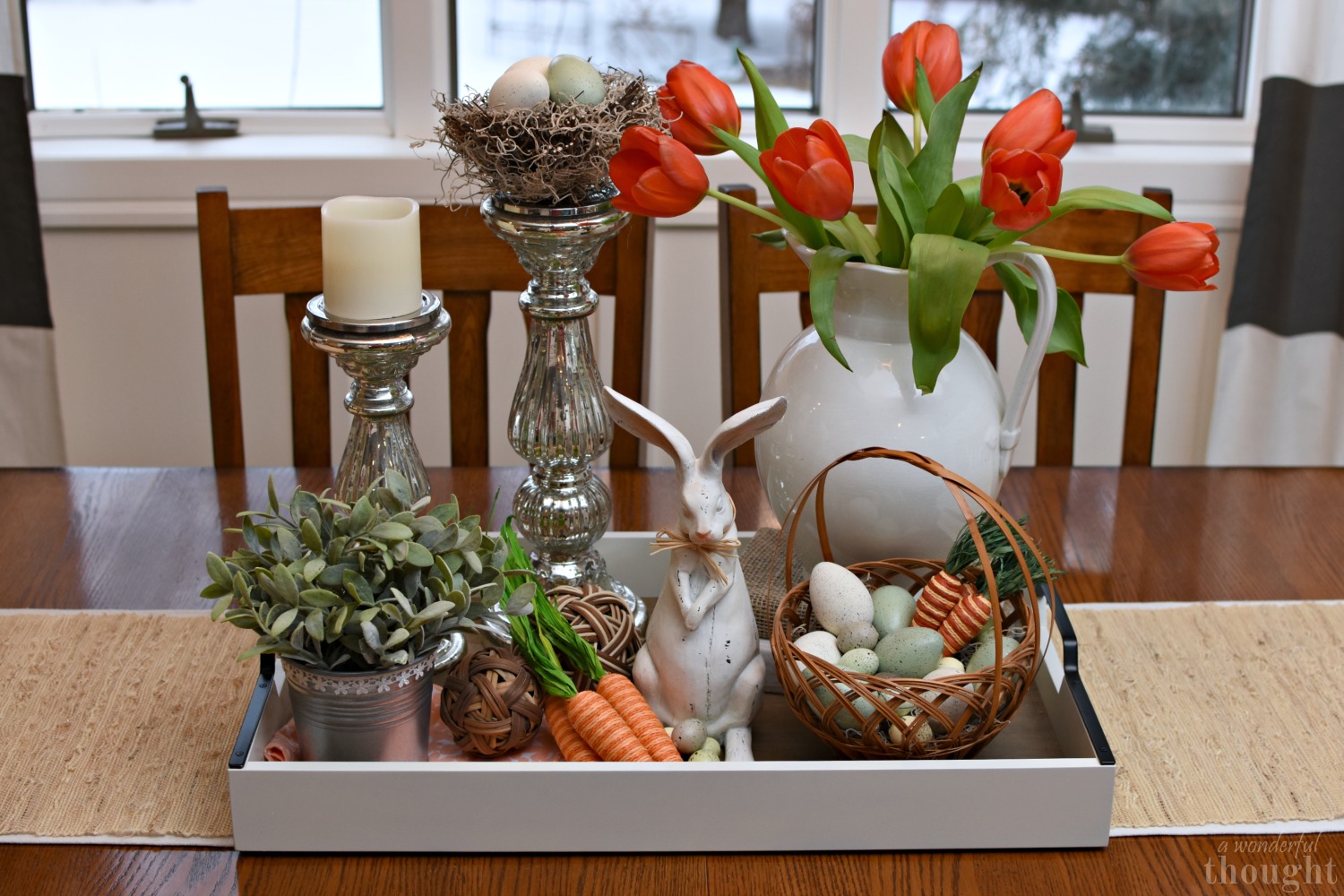 Simple Easter Vignette - A Wonderful Thought