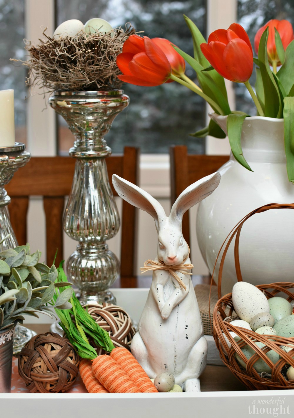 Simple Easter Vignette - A Wonderful Thought
