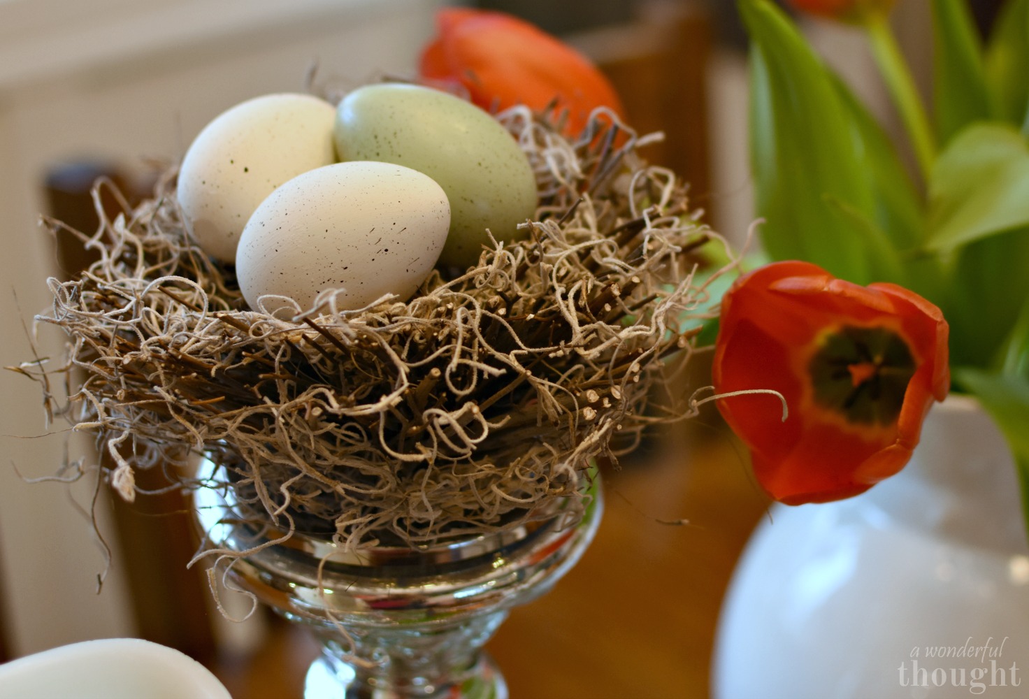 Simple Easter Vignette - A Wonderful Thought