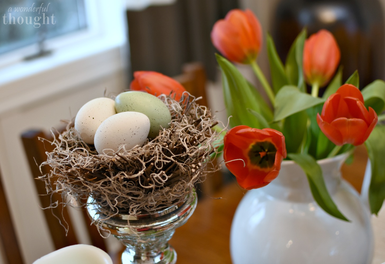 Simple Easter Vignette - A Wonderful Thought