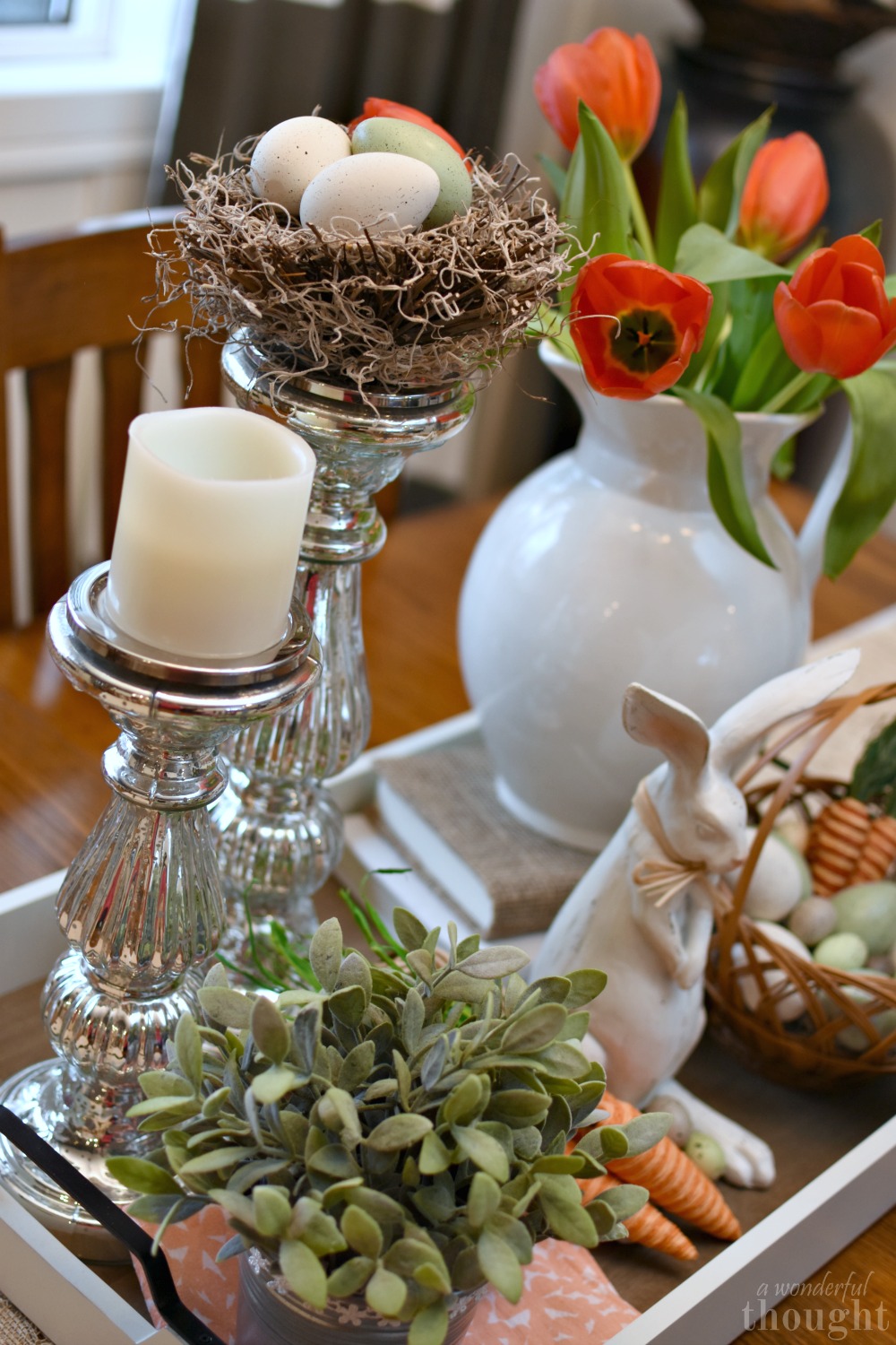 Simple Easter Vignette - A Wonderful Thought