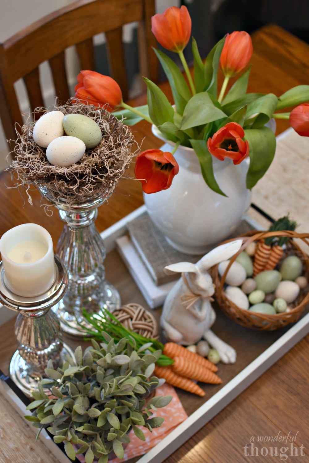 Simple Easter Vignette - A Wonderful Thought