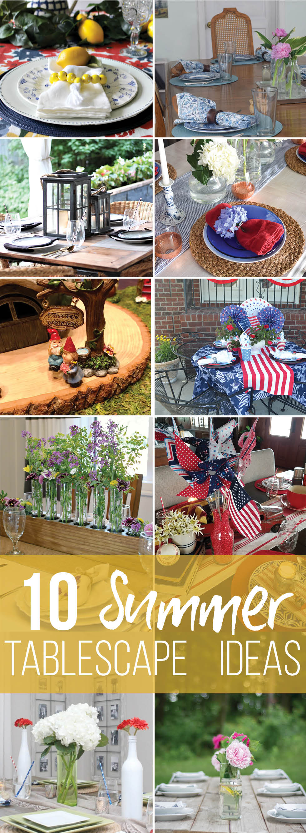 Summer Wildflowers Tablescape - A Wonderful Thought
