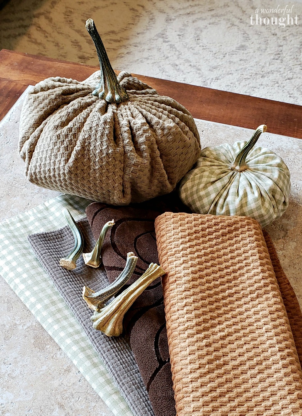 How to Make Fabric Pumpkins - A Wonderful Thought