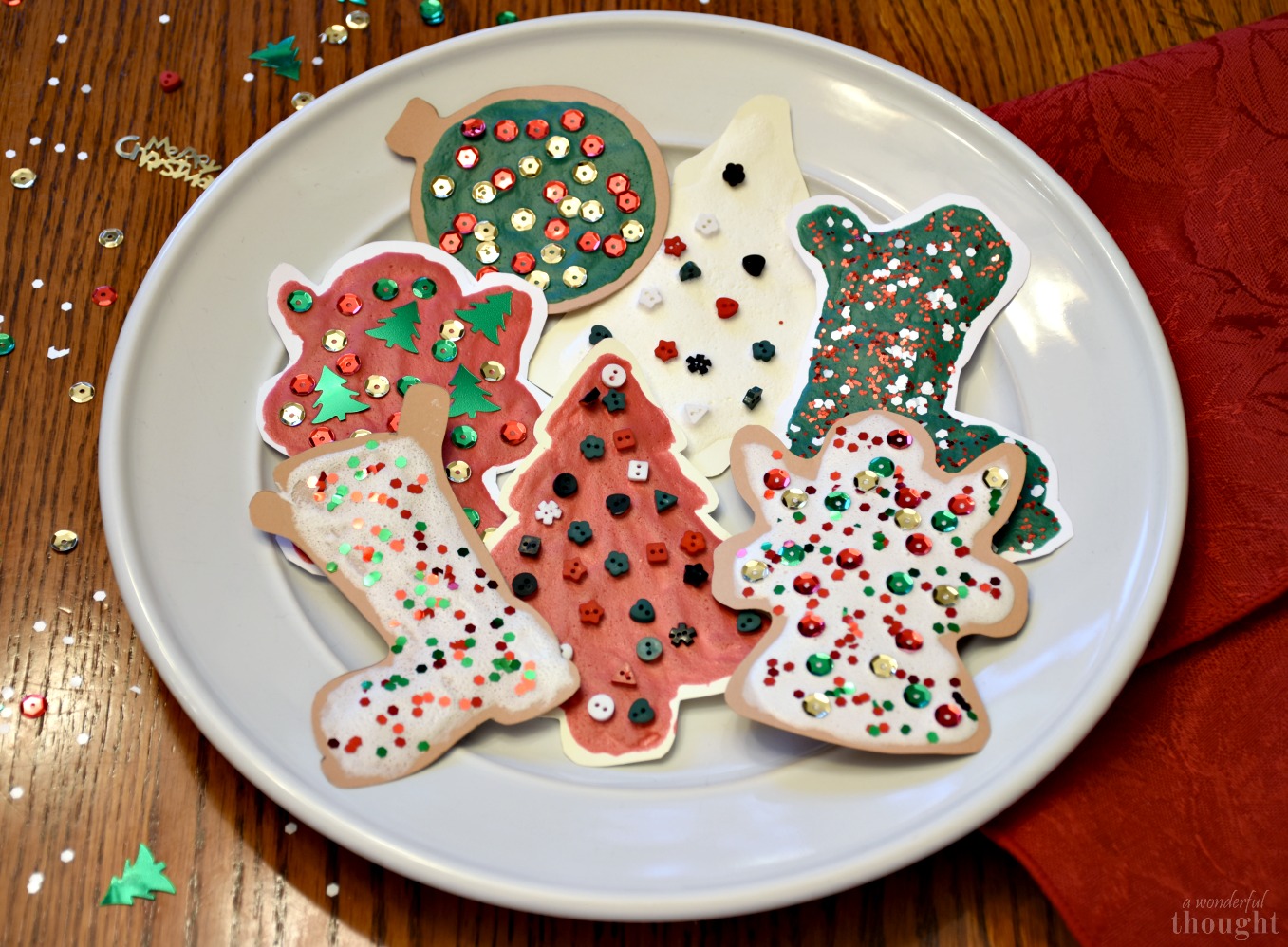 Paper Christmas Cookies - A Wonderful Thought