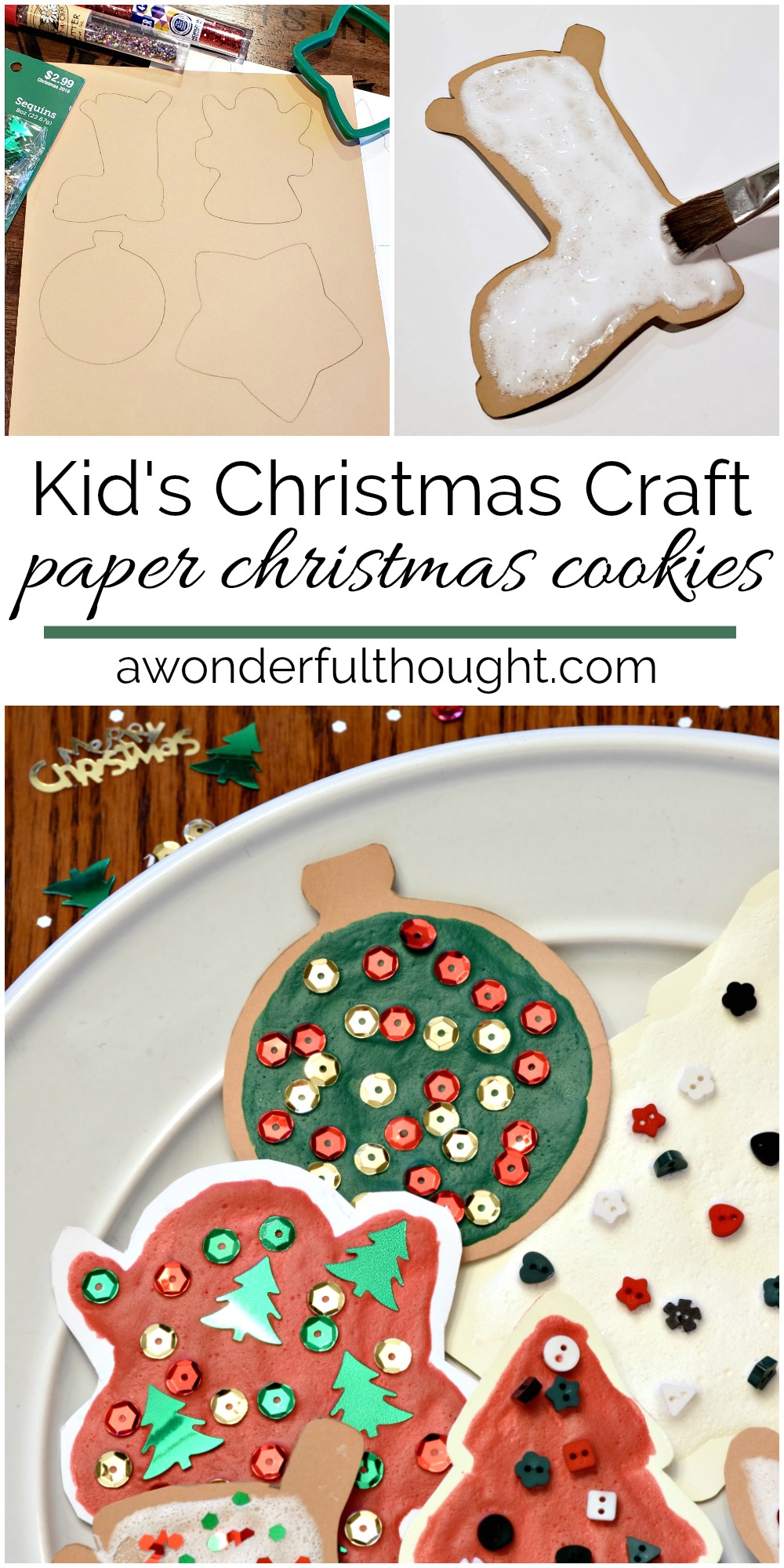 Paper Christmas Cookies - A Wonderful Thought