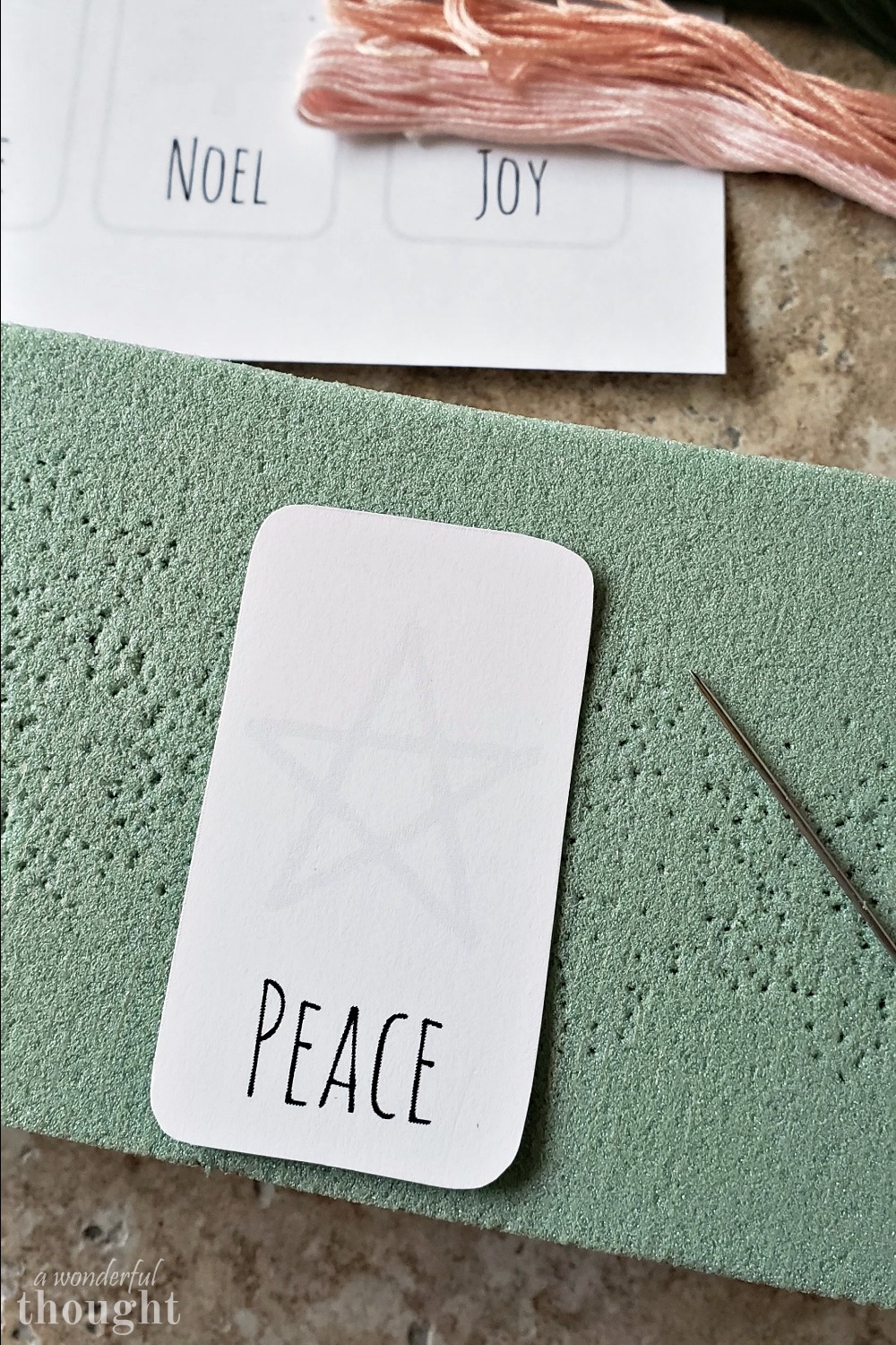 Simple Hand Embroidered Gift Tags - A Wonderful Thought