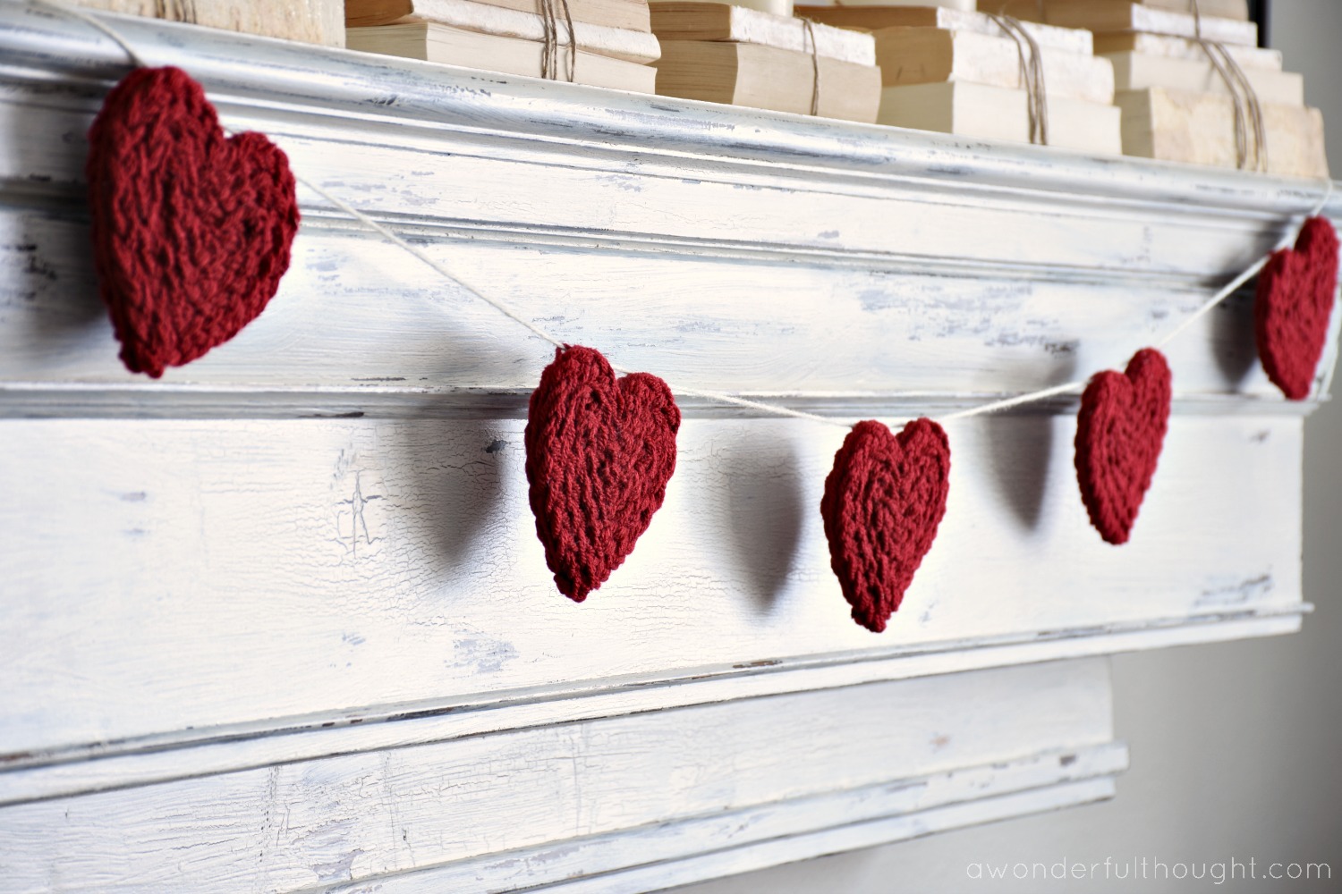 Braided Yarn Heart Garland - A Wonderful Thought