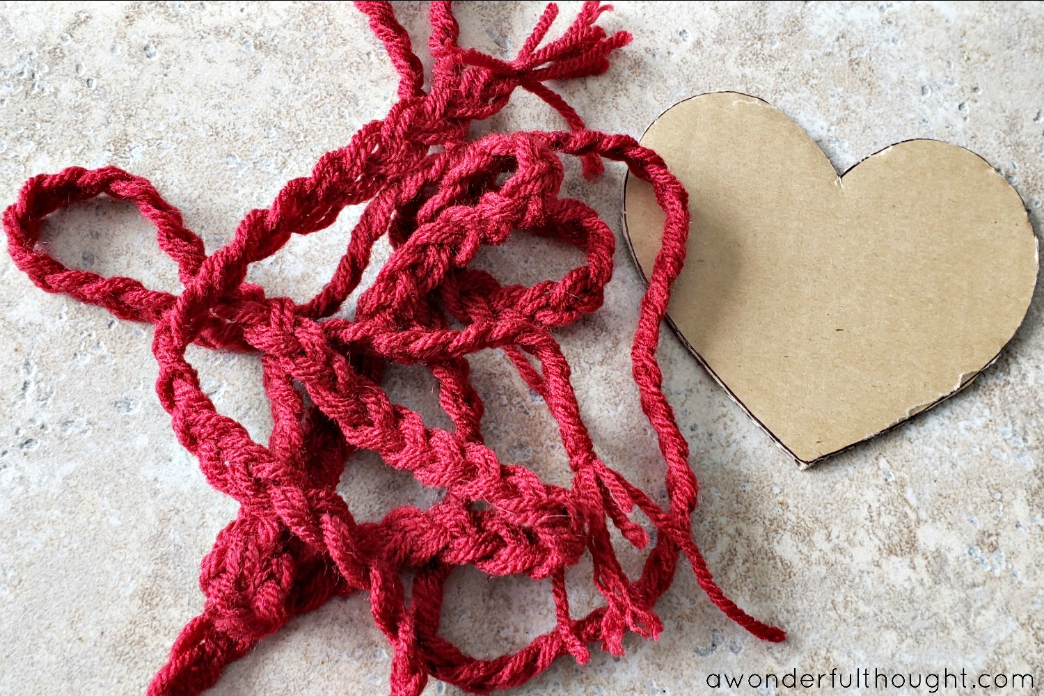 Braided Yarn Heart Garland - A Wonderful Thought