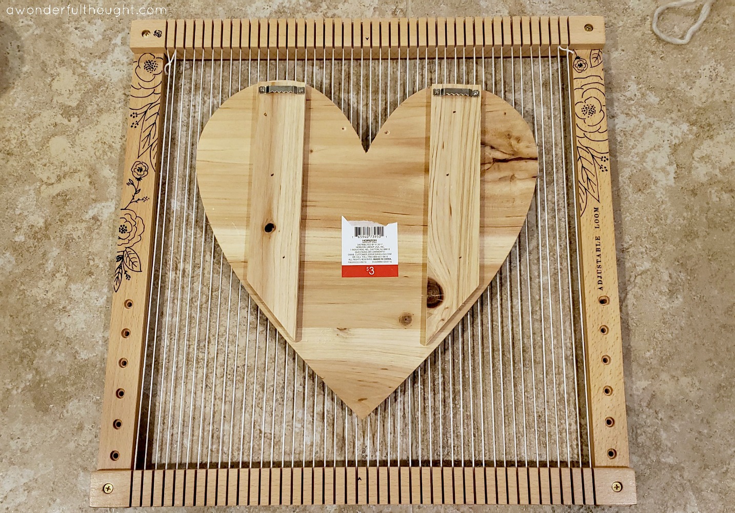 Simple Heart Weaving Wall Hanging - A Wonderful Thought