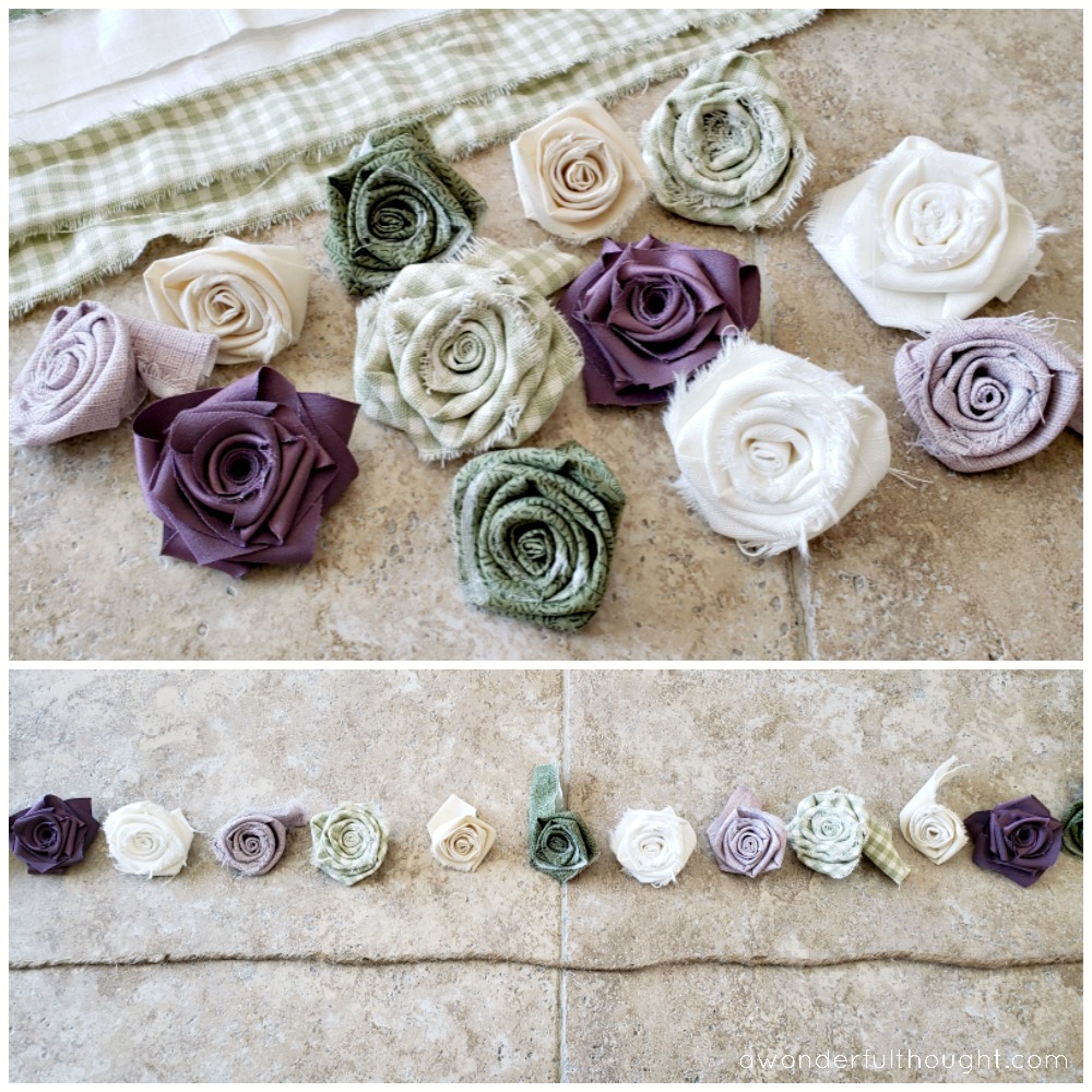 DIY Fabric Flower Garland - A Wonderful Thought