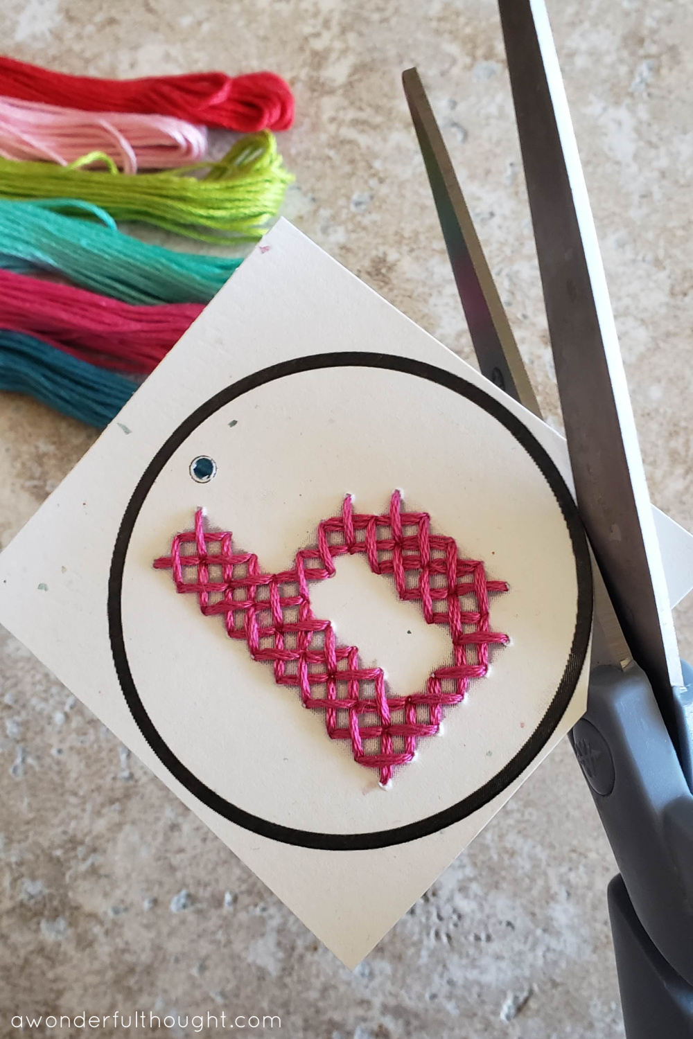 Cross Stitch Gift Tags with Initials - A Wonderful Thought