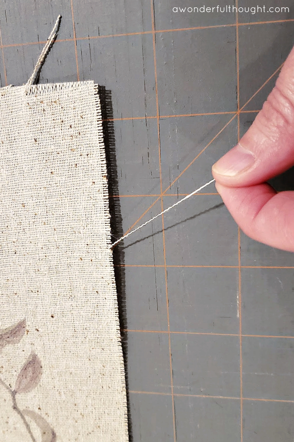 DIY Fabric Printed Scroll Wall Hanging - A Wonderful Thought