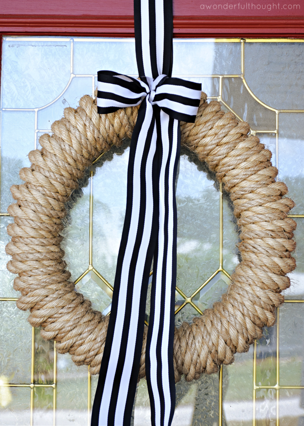 DIY Rope Wreath - A Wonderful Thought