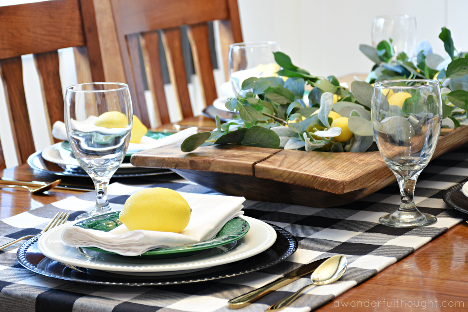 Lemon Summer Tablescape - A Wonderful Thought