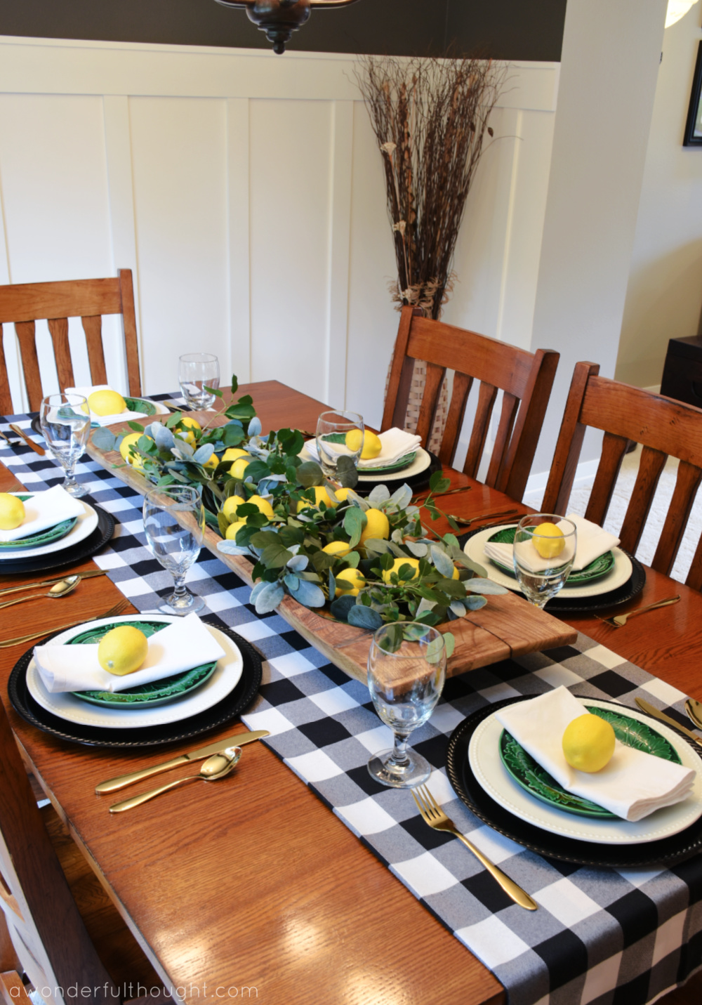 Lemon Summer Tablescape - A Wonderful Thought