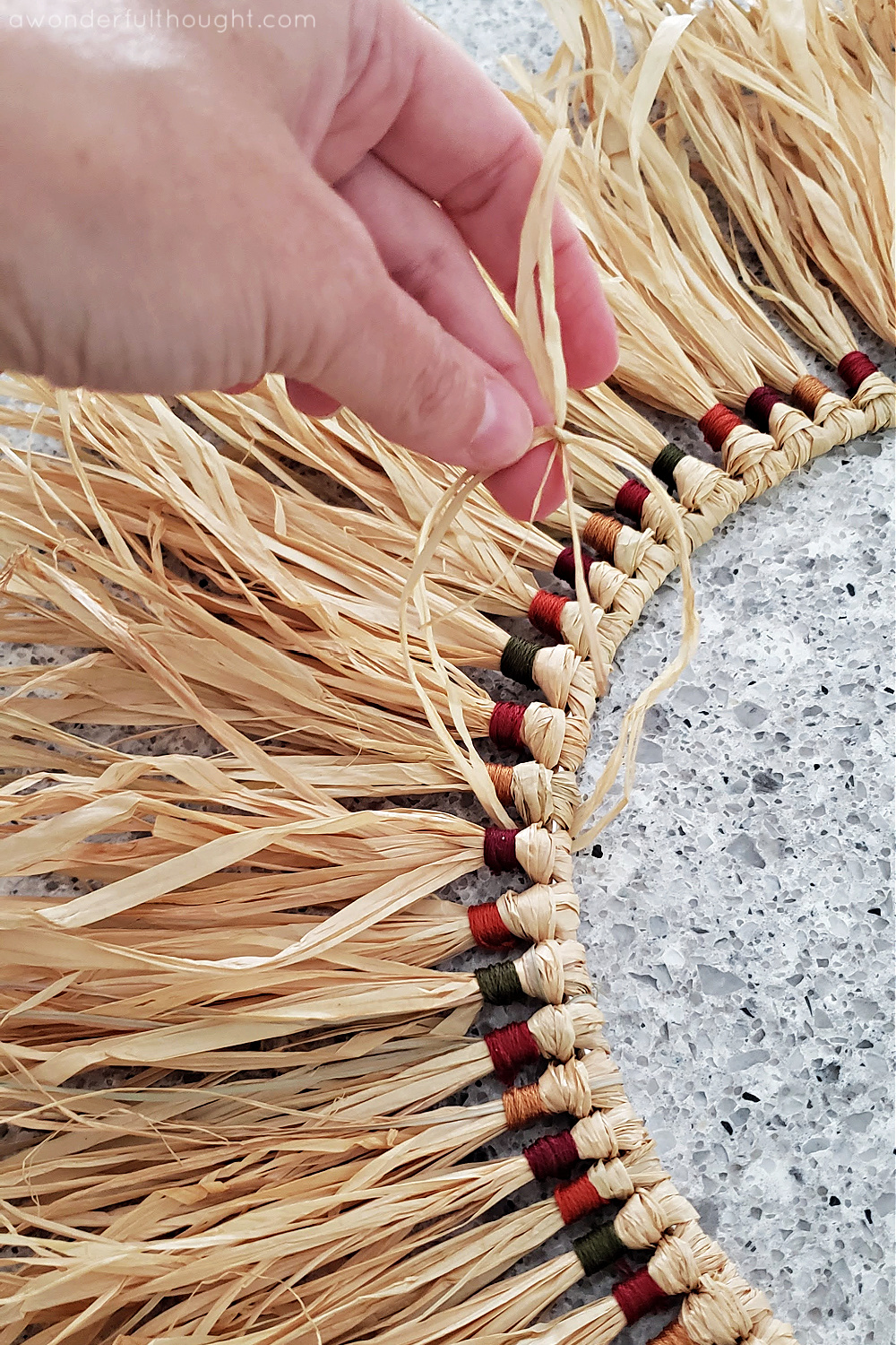 Raffia Wall Hanging DIY - A Wonderful Thought