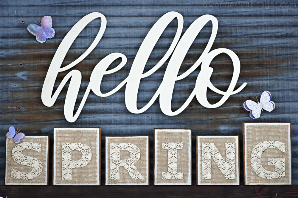 Spring Vignette with Butterflies - A Wonderful Thought