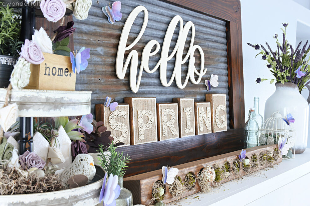 Spring Vignette with Butterflies - A Wonderful Thought