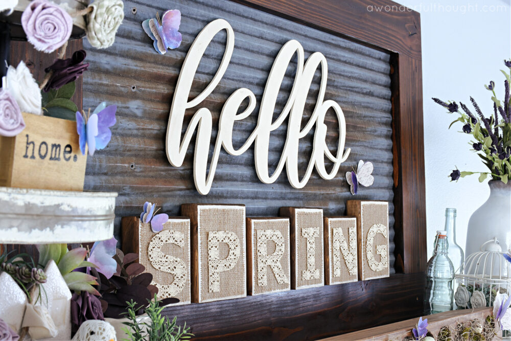 Spring Vignette with Butterflies - A Wonderful Thought