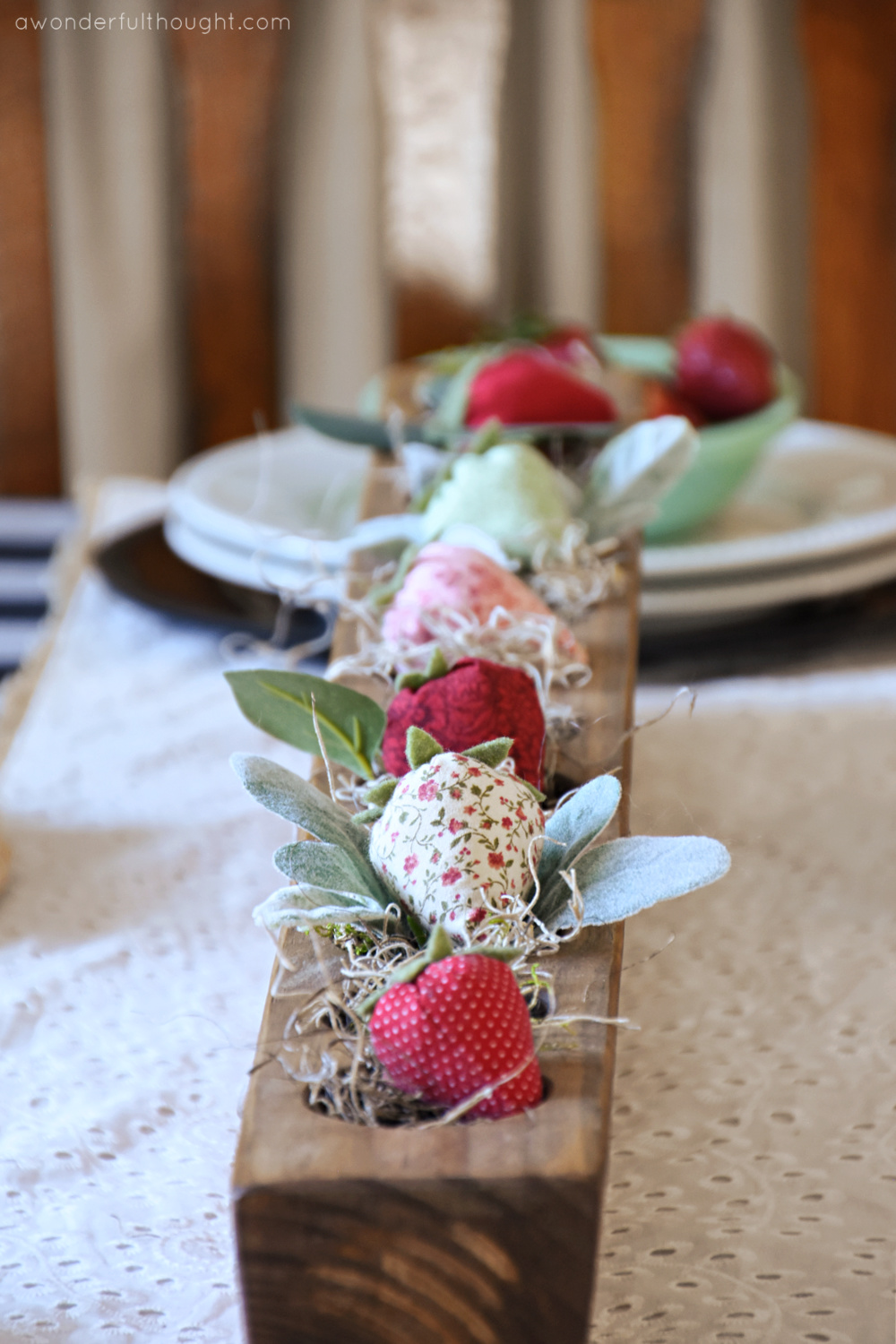 Strawberry Tablescape - A Wonderful Thought