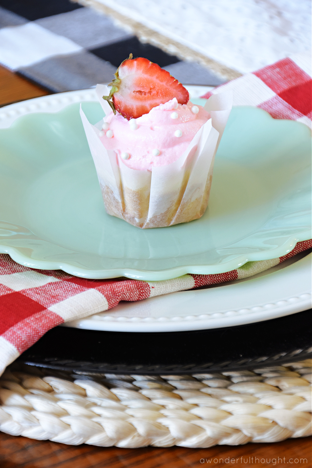 Strawberry Tablescape - A Wonderful Thought