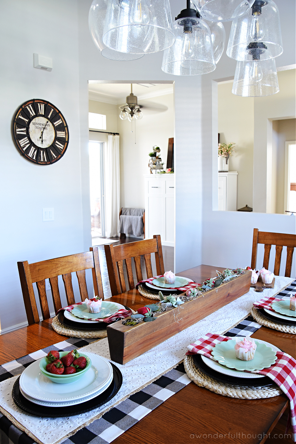 Strawberry Tablescape - A Wonderful Thought