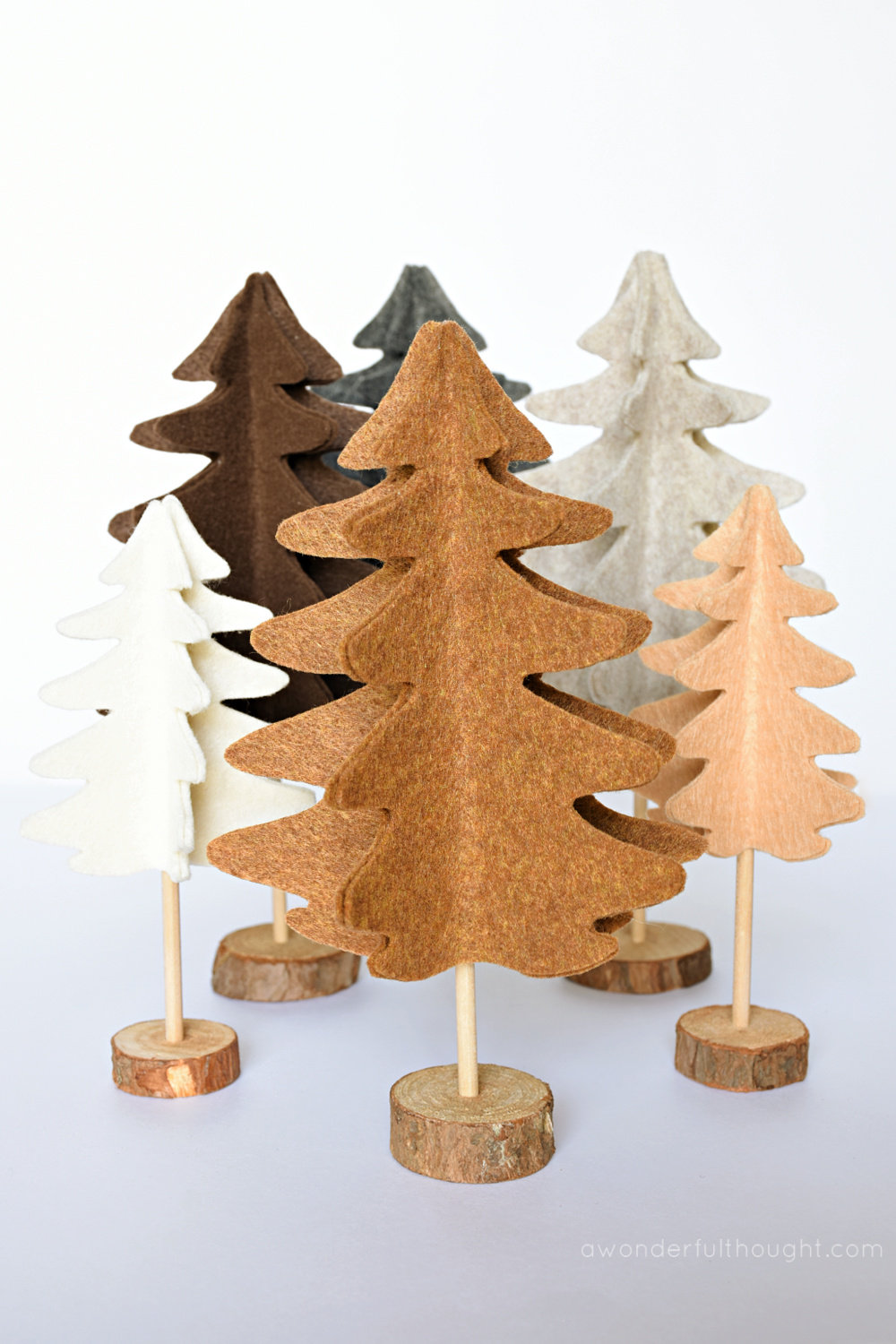 DIY Felt Christmas Trees - A Wonderful Thought