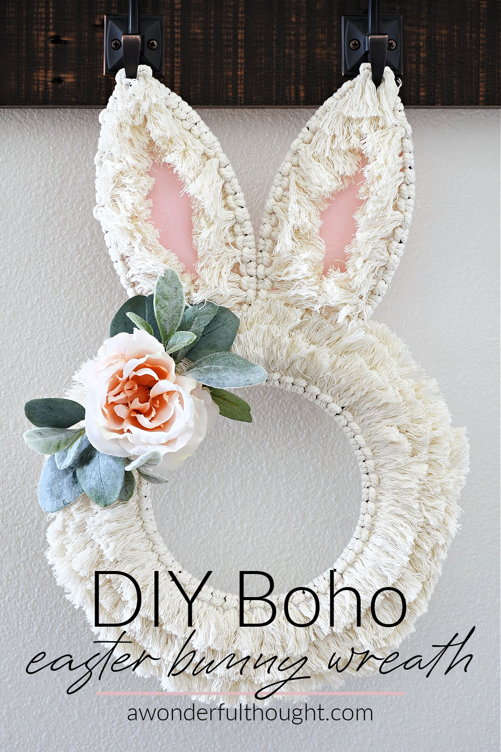 Boho Bunny Wreath - A Wonderful Thought