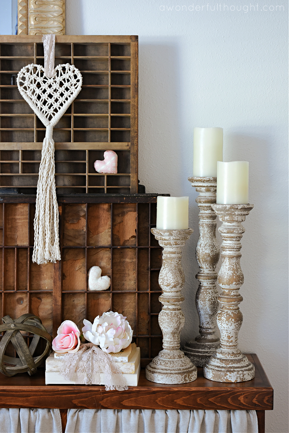 Vintage Valentine's Decor - A Wonderful Thought