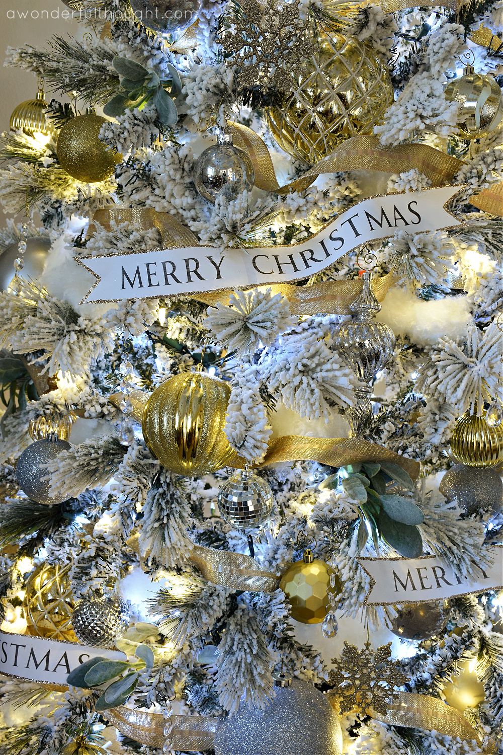 Silver and Gold Christmas Tree - A Wonderful Thought