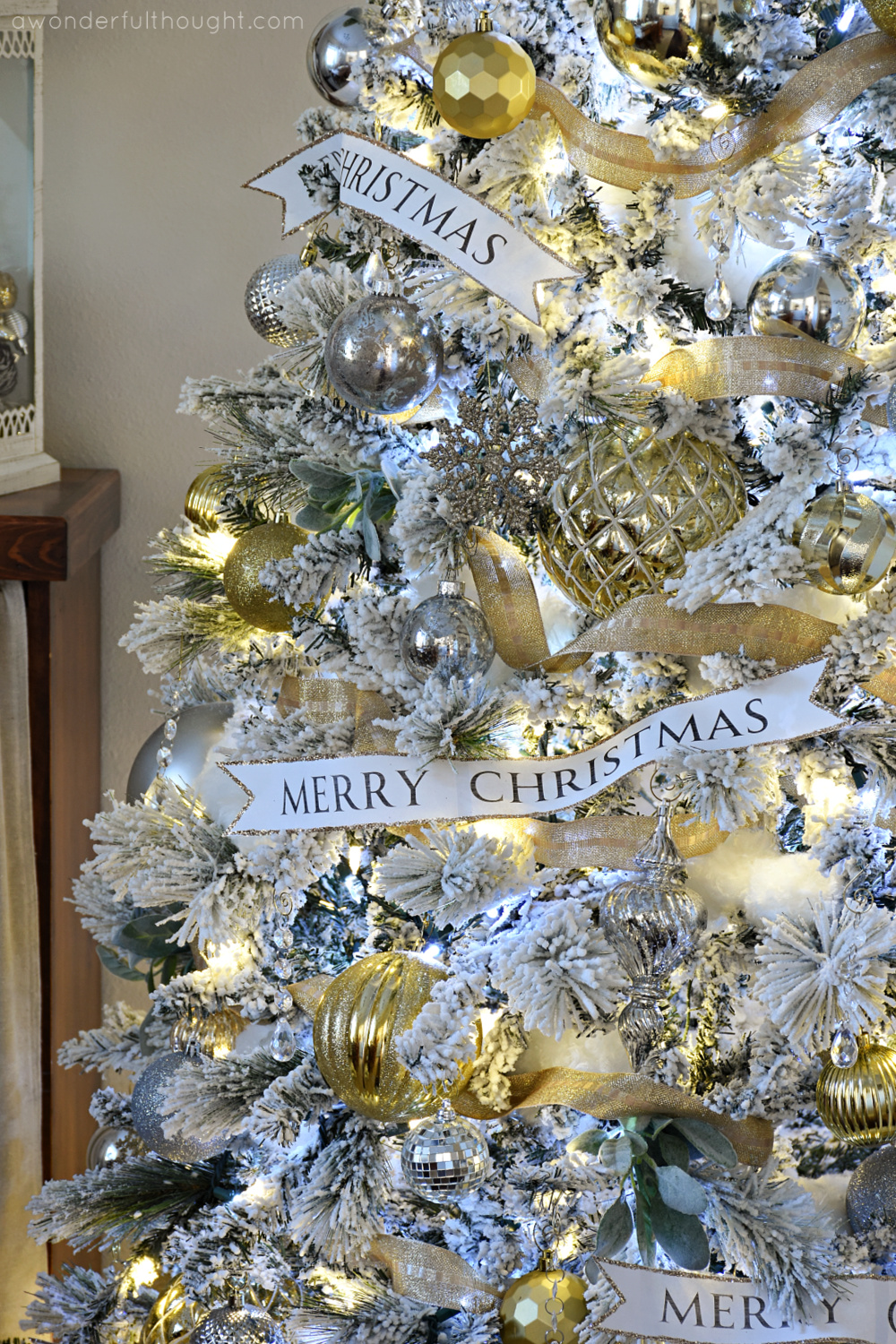 Silver and Gold Christmas Tree - A Wonderful Thought