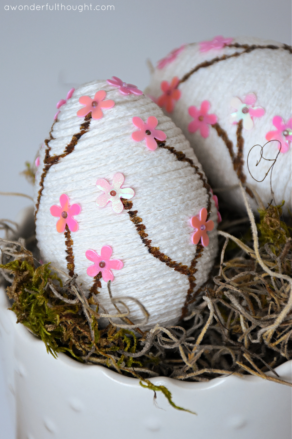 Floral Easter Eggs - A Wonderful Thought